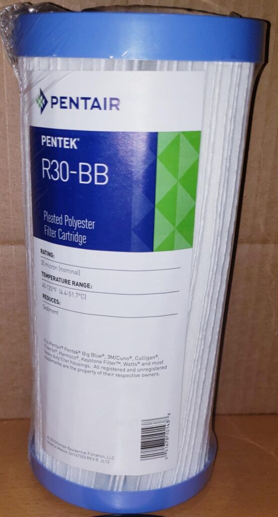 Pentek® R30-BB 30 micron Pleated Sediment Filter – Desert Water ...
